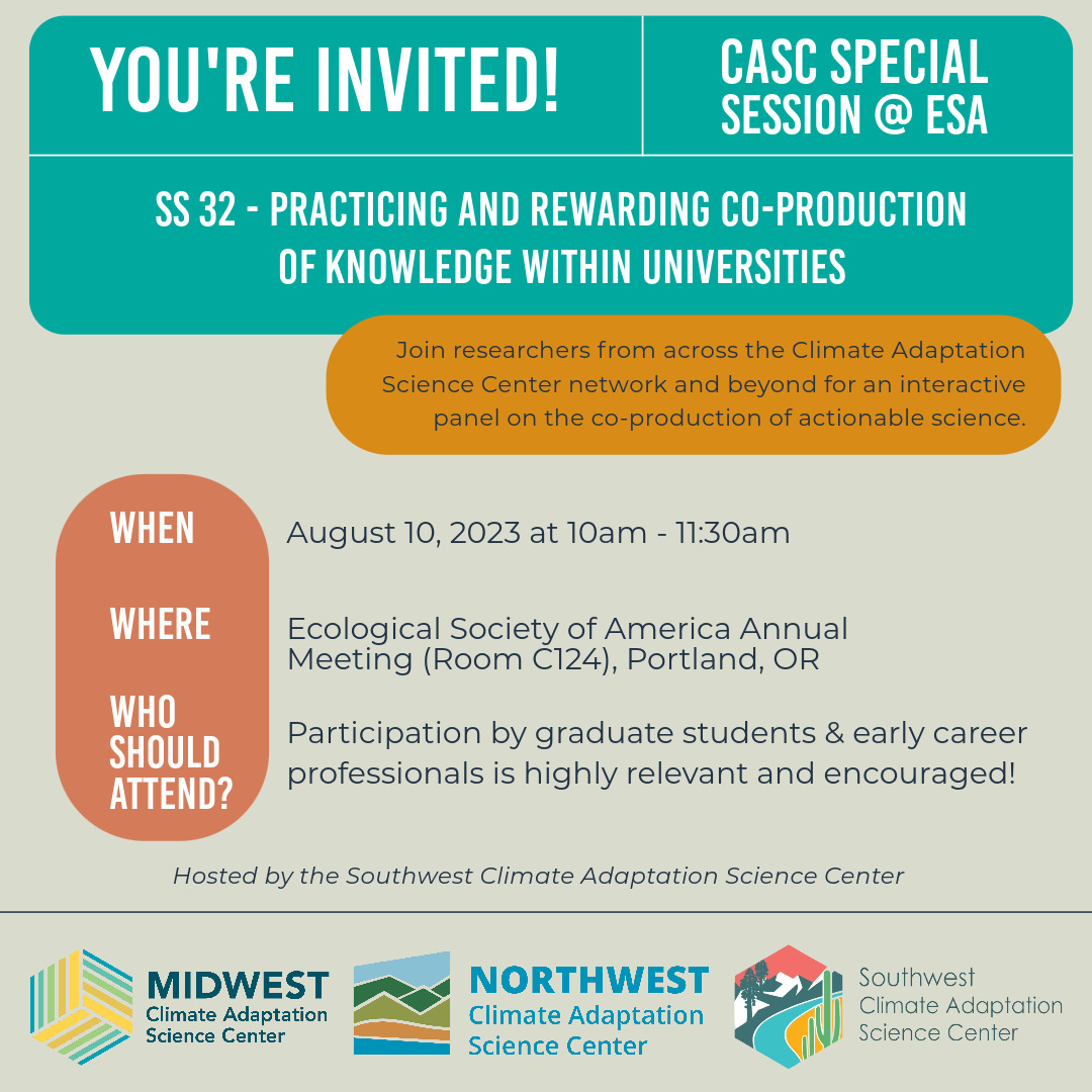 Cross-CASC Session at ESA to Highlight Co-Production | Southwest ...