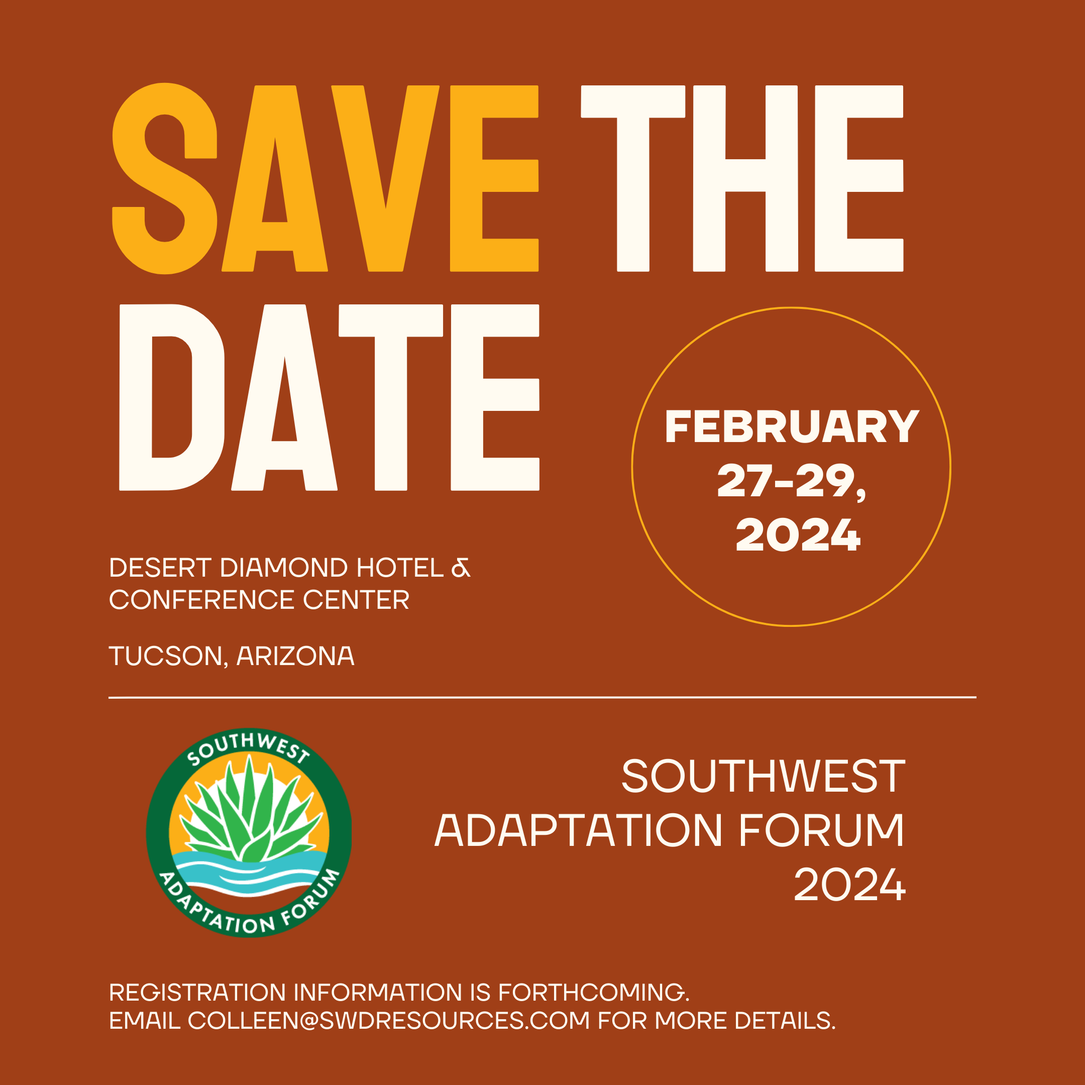 Save the Date for SWAF 2024! | Southwest Climate Adaptation Science ...
