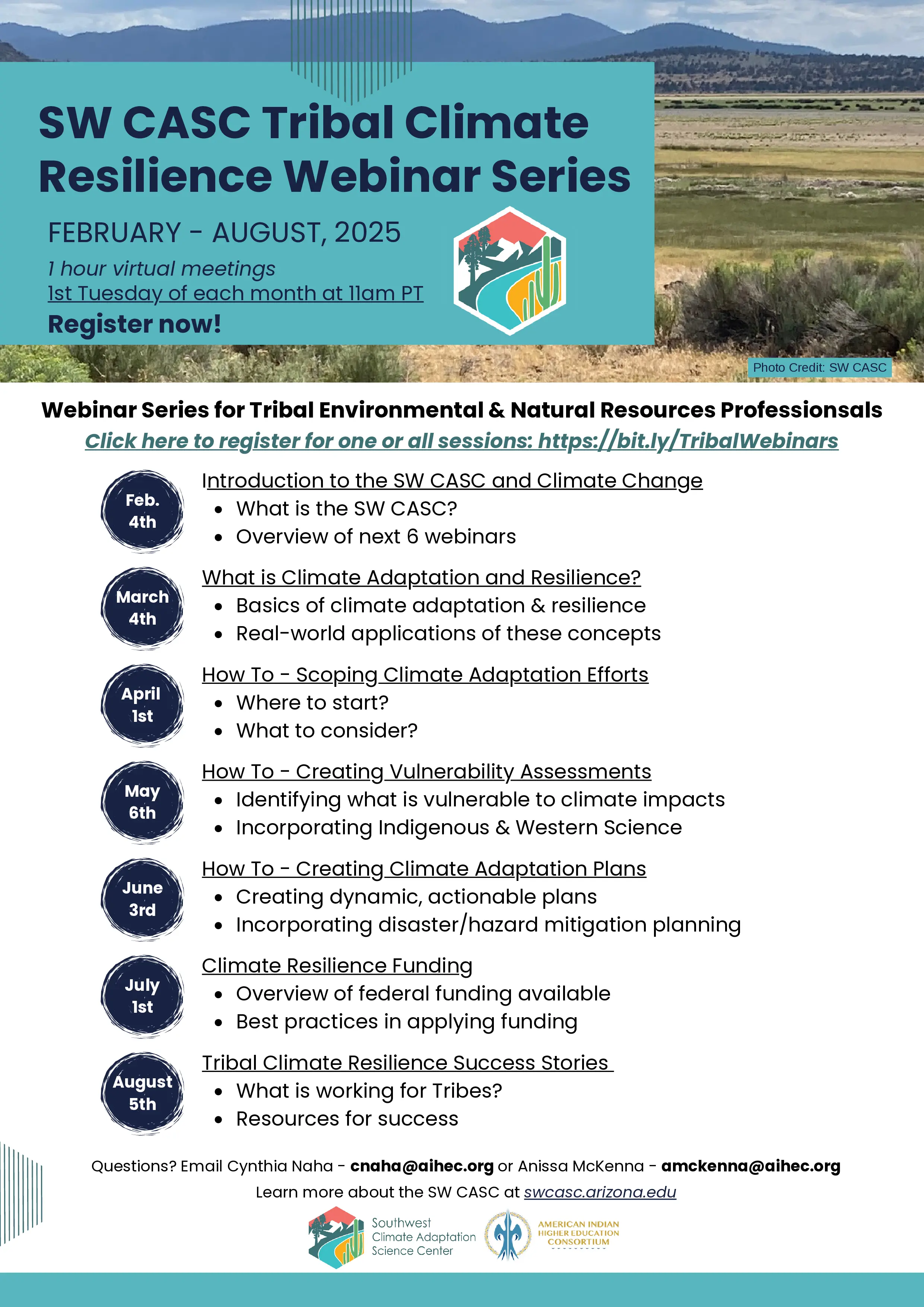 Join the SW CASC Tribal Climate Resilience Webinar Series! | Southwest ...